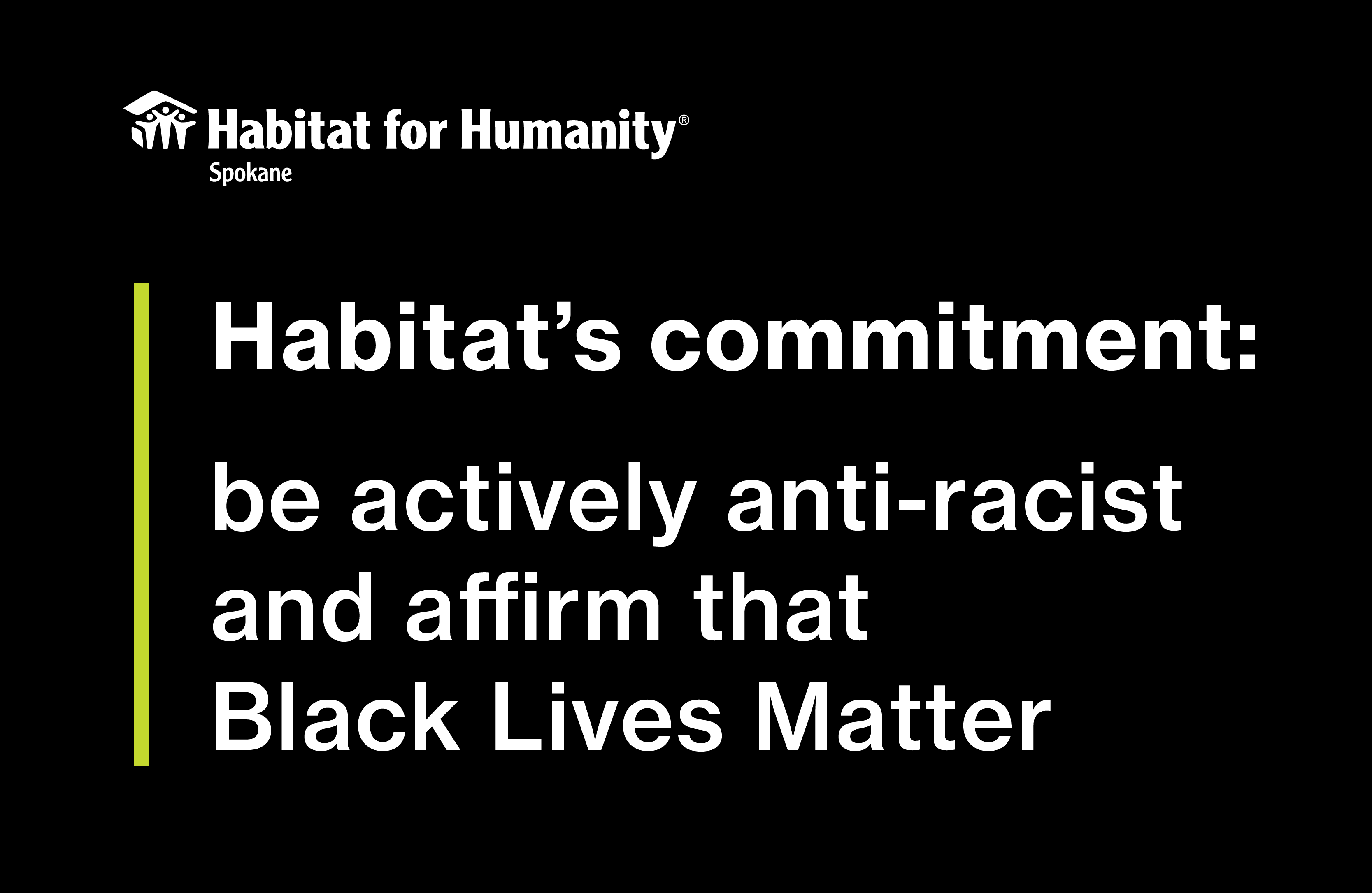 Habitat's commitment to anti-racism - Habitat-Spokane